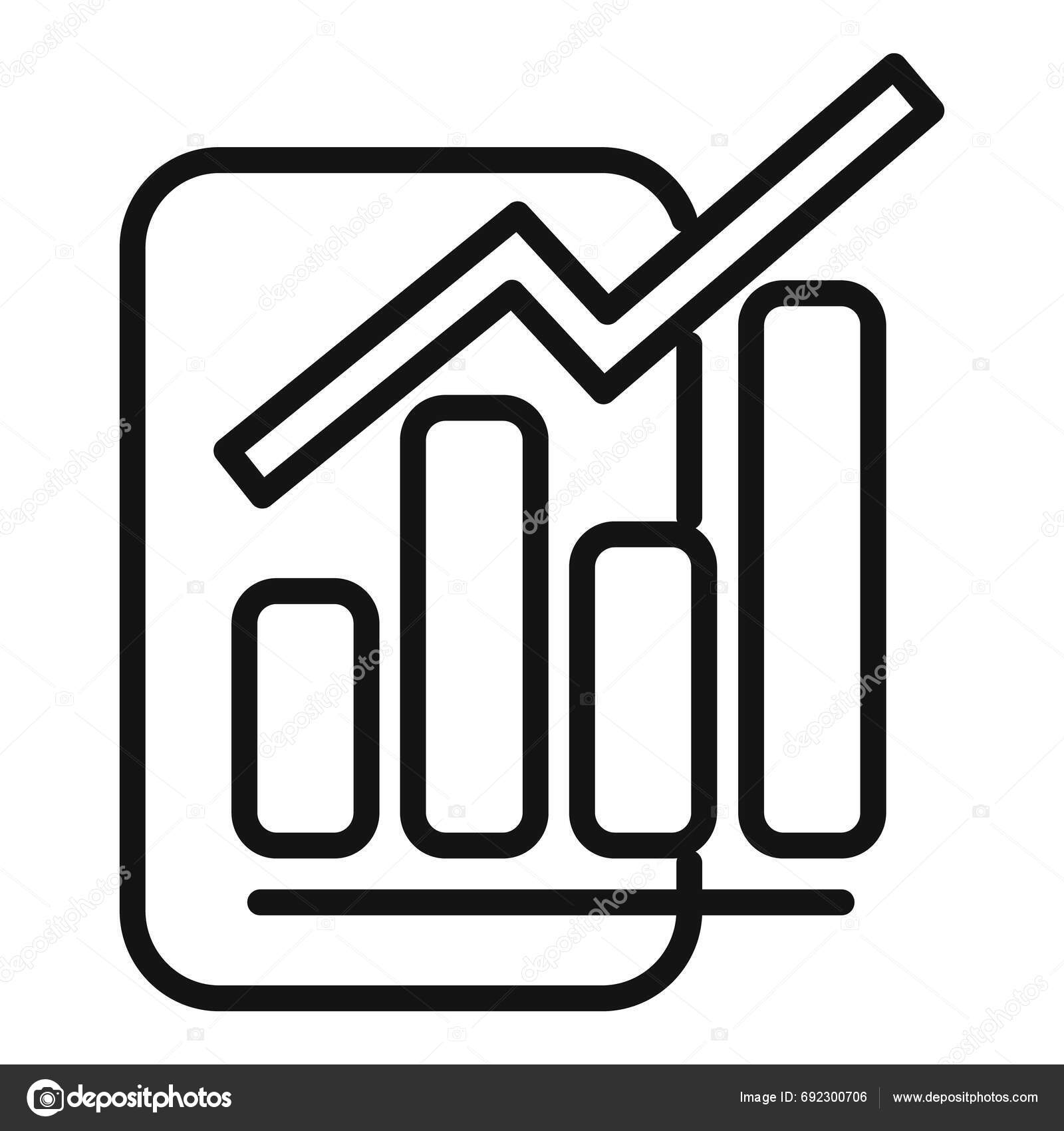 Record Keeping Chart Icon Outline Vector Screen Check Database Remote ...