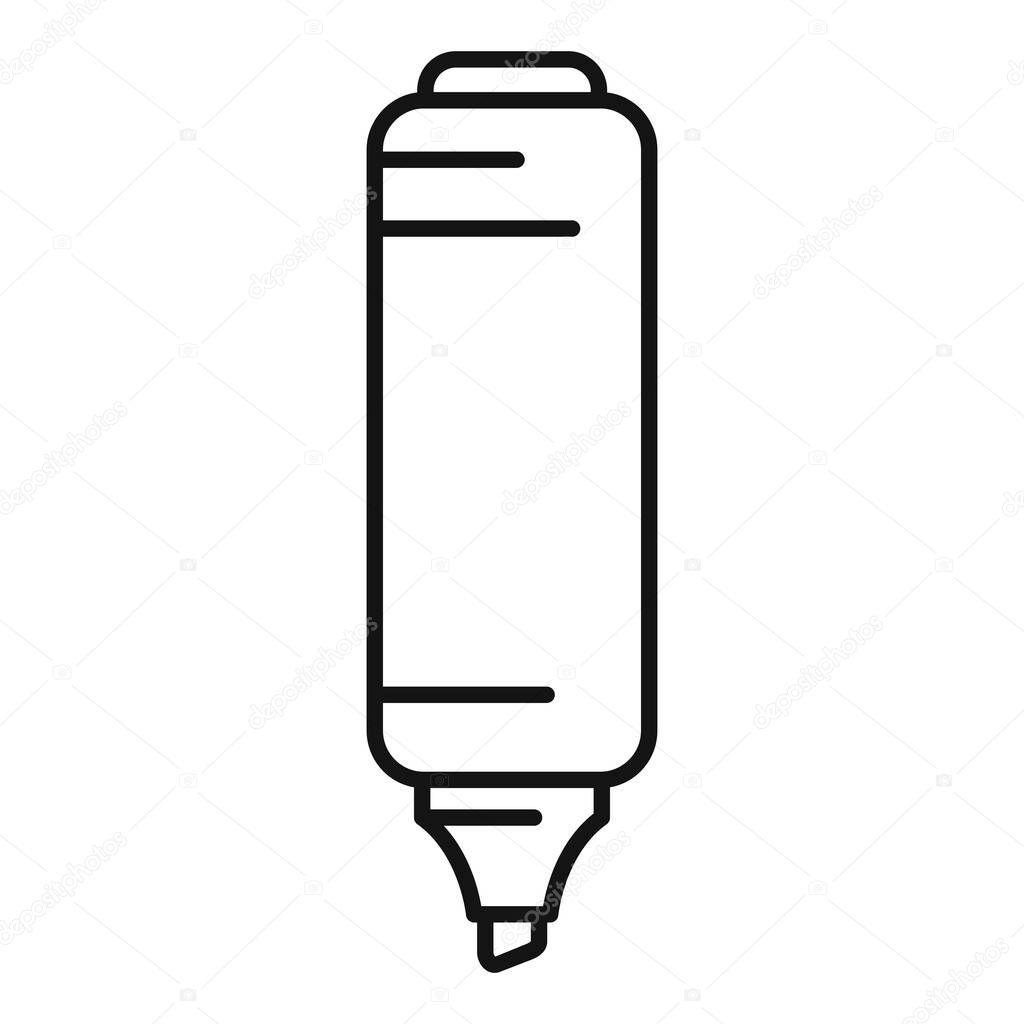 Icono Contorno Negro Rotulador Fieltro Para Dibujar Escribir Resaltar ...