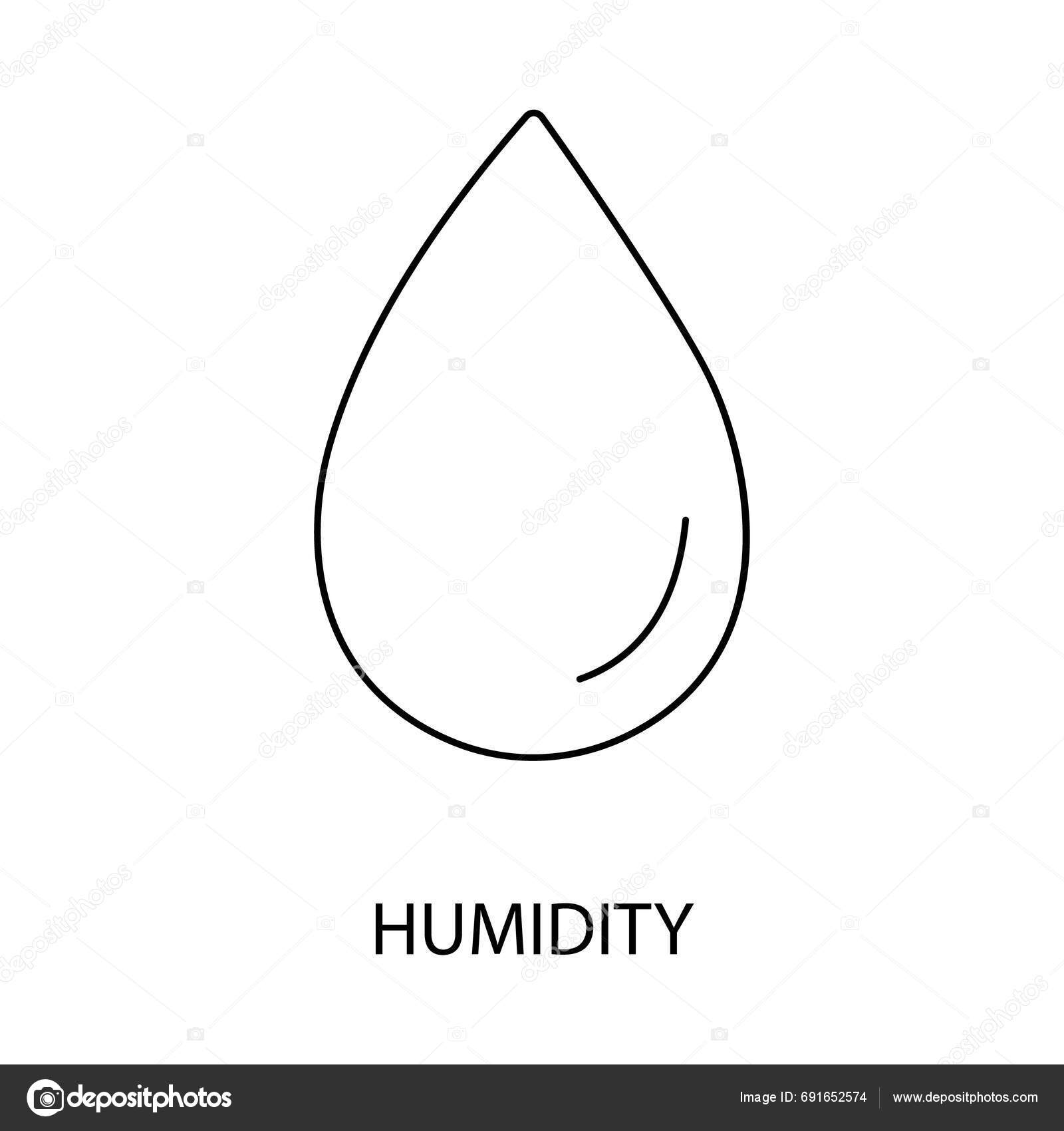 Humidity Line Vector Food Packaging Water Drop Illustration Stock ...