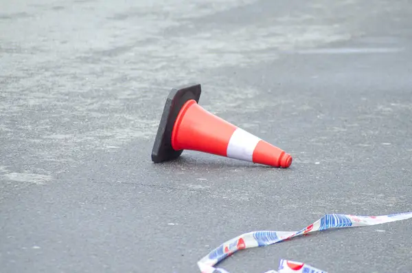 Traffic Signal Indicating Mandatory Directional Signage — Stock Photo ...