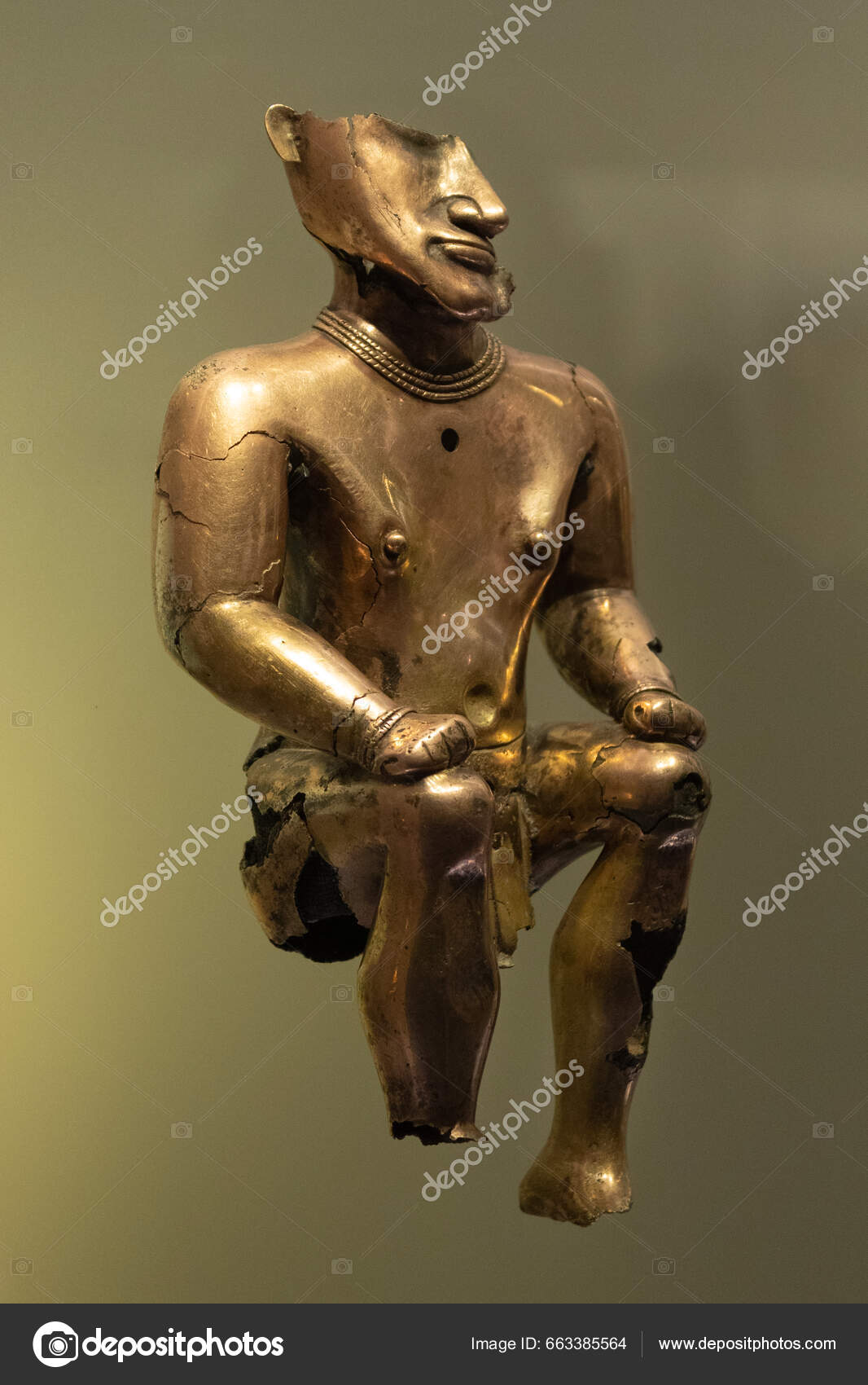 Beautiful Ancient Female Poporo Golden Piece Bogota Golden Museum ...