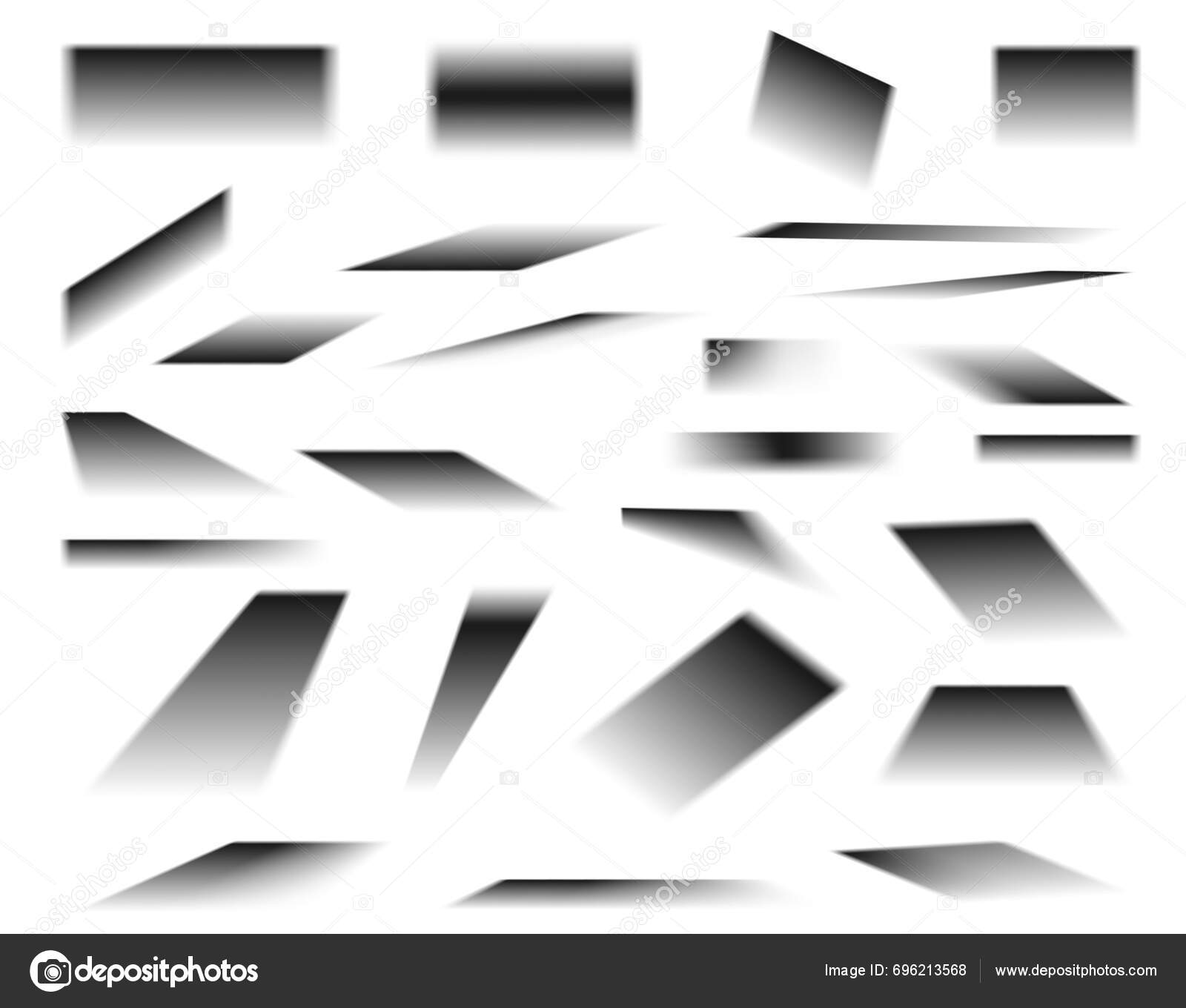 Drop Shadow Different Angles Sizes Directions Vector Isolated Realistic ...