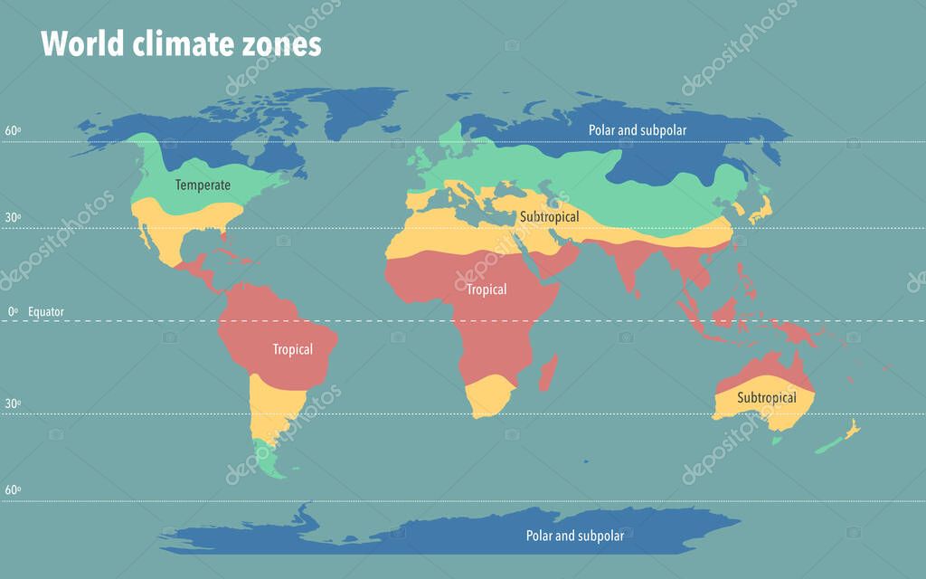 Mapa de las zonas climáticas mundiales 2023 Mapa de las zonas climáticas mundiales 2023
