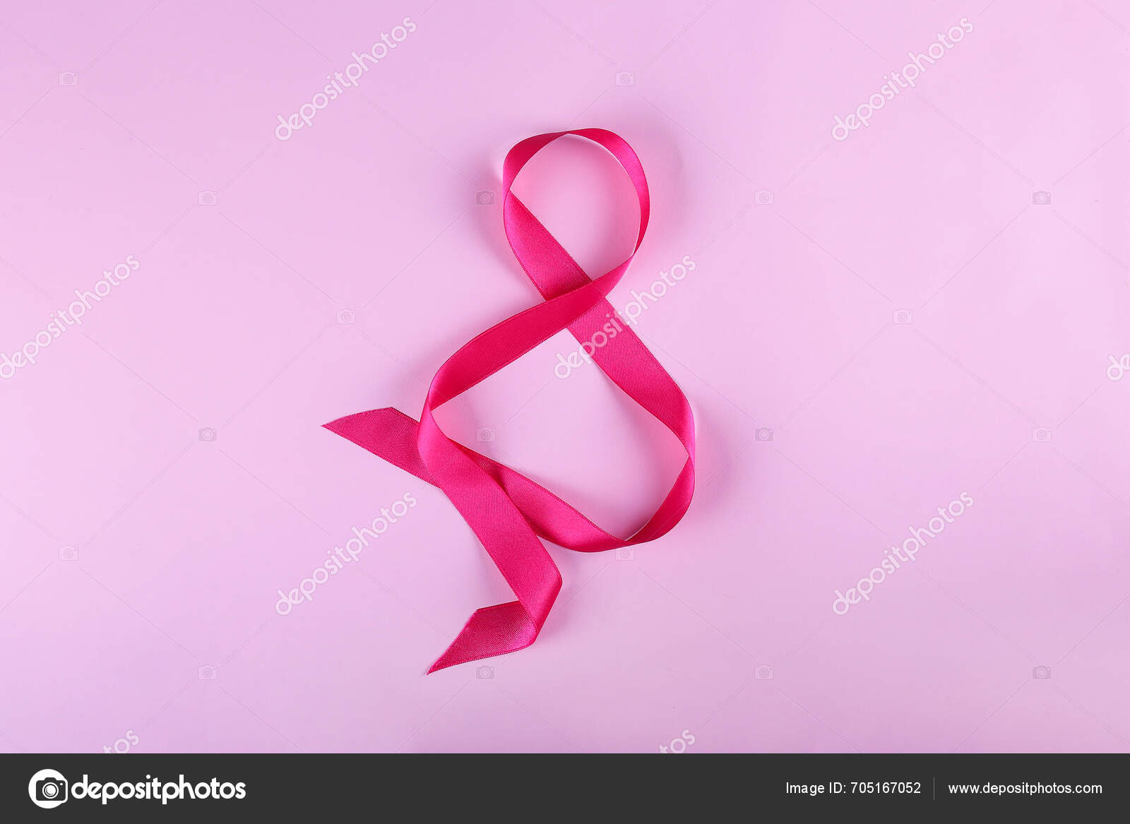 Pink Ribbon Shape Eight Symbol Symbol Women's Equality International ...