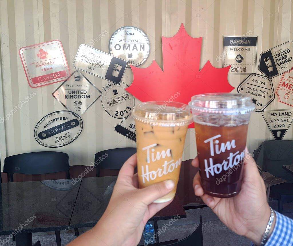 Querétaro, México - Feb 13 2023: Tim Hortons, la cadena canadiense de ...