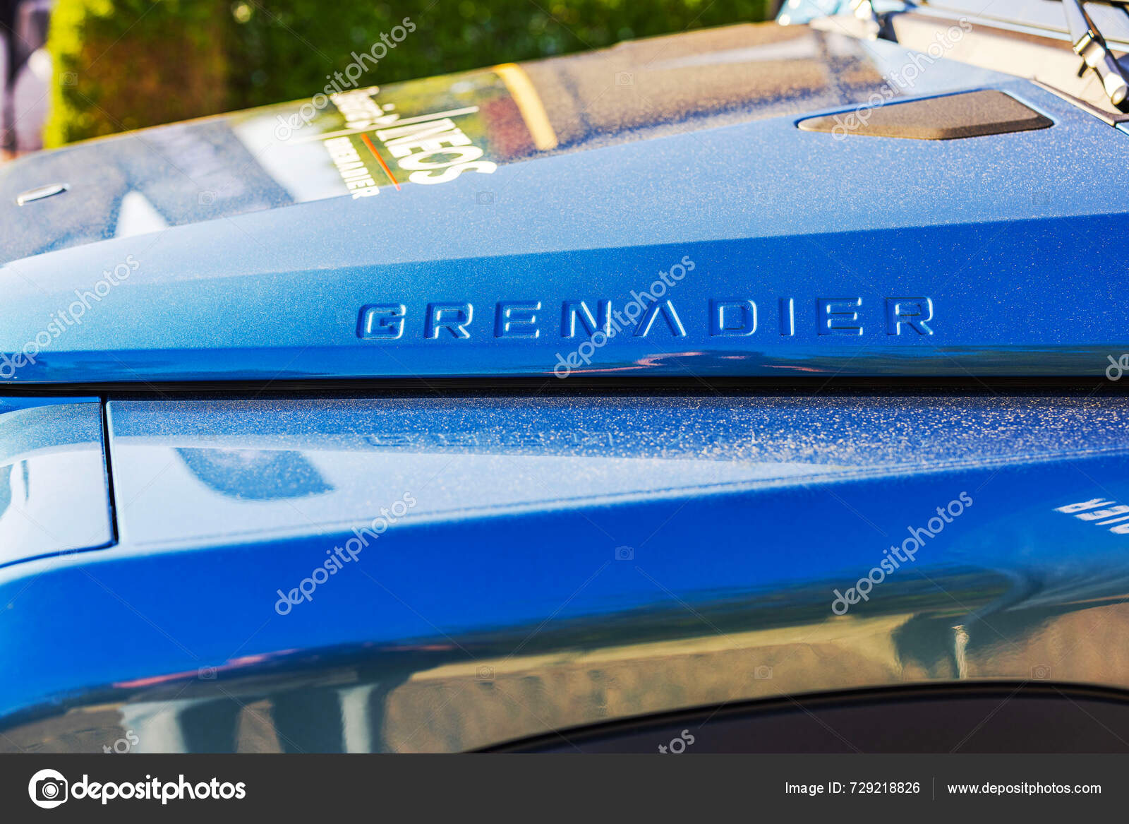 Close View 'Grenadier' Emblem Hood New Ineos Grenadier Suv — Stock Editorial Photo © mulevich ...