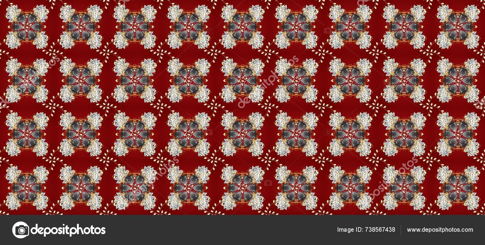 Antique Golden Repeatable Wallpaper Damask Seamless Repeating Pattern ...