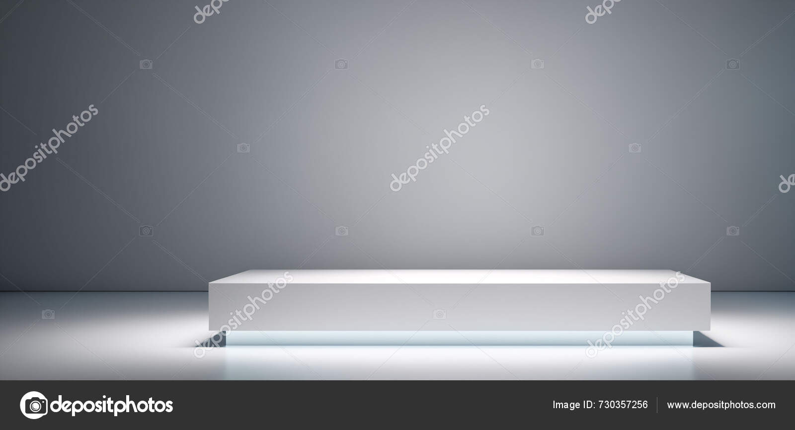 White Rectangular Pedestal Product Display White Room Generated — Stock ...
