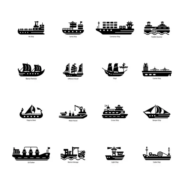Fleet of ships Vector Images | Depositphotos