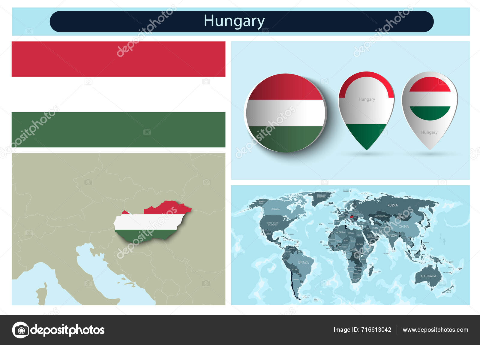 Political Infographics Made Maps Flags Vector Illustration Stock Vector ...