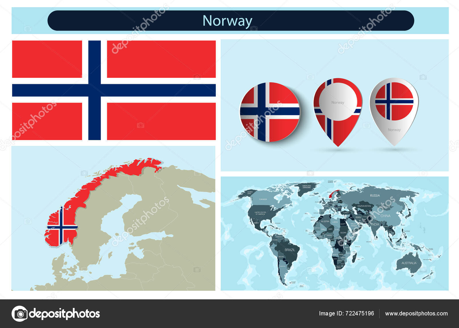 Political Infographics Made Maps Flags Vector Illustration Stock Vector ...