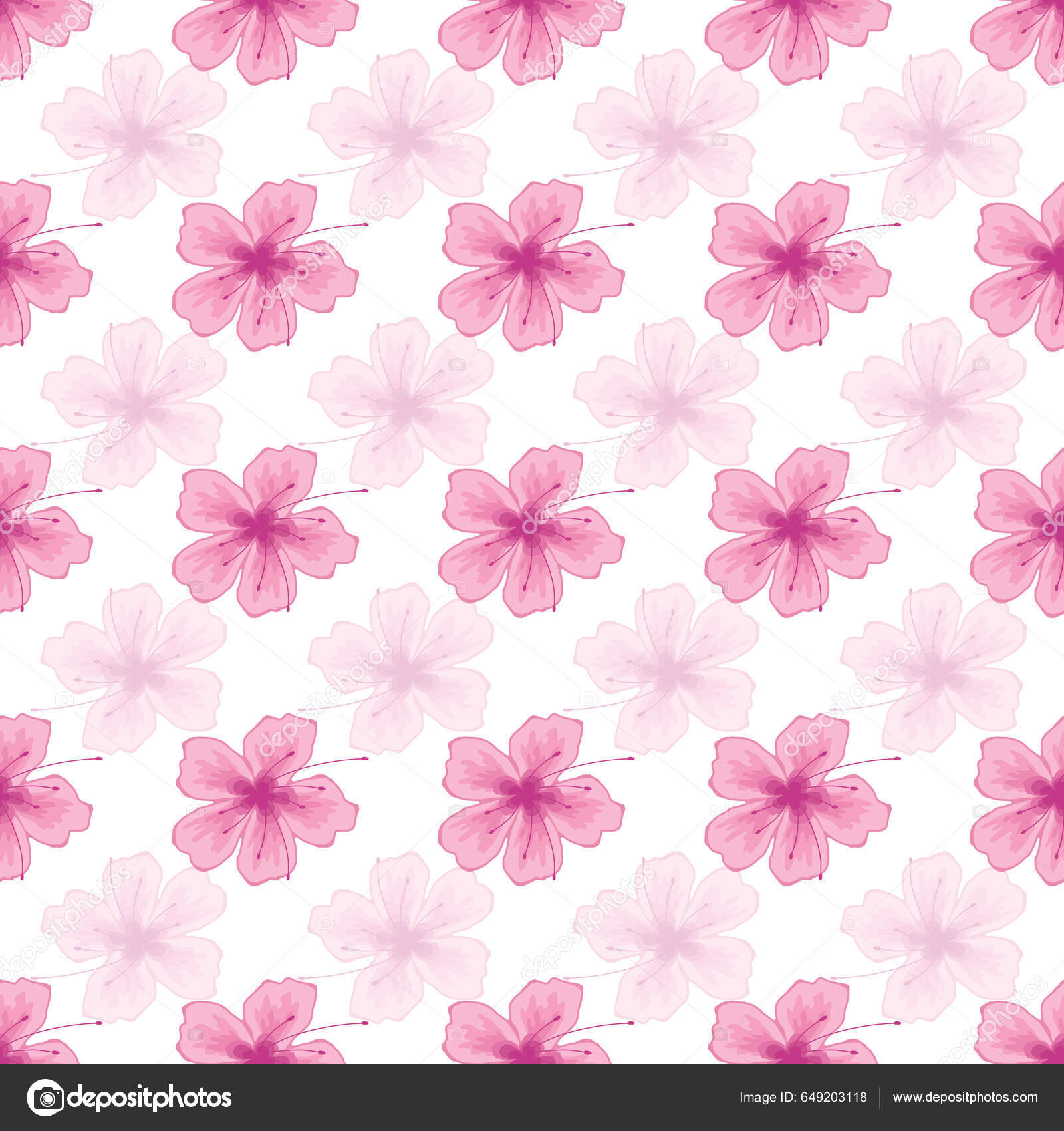 Beautiful Seamless Surface Pattern Design Inspired Stunning Sakura ...