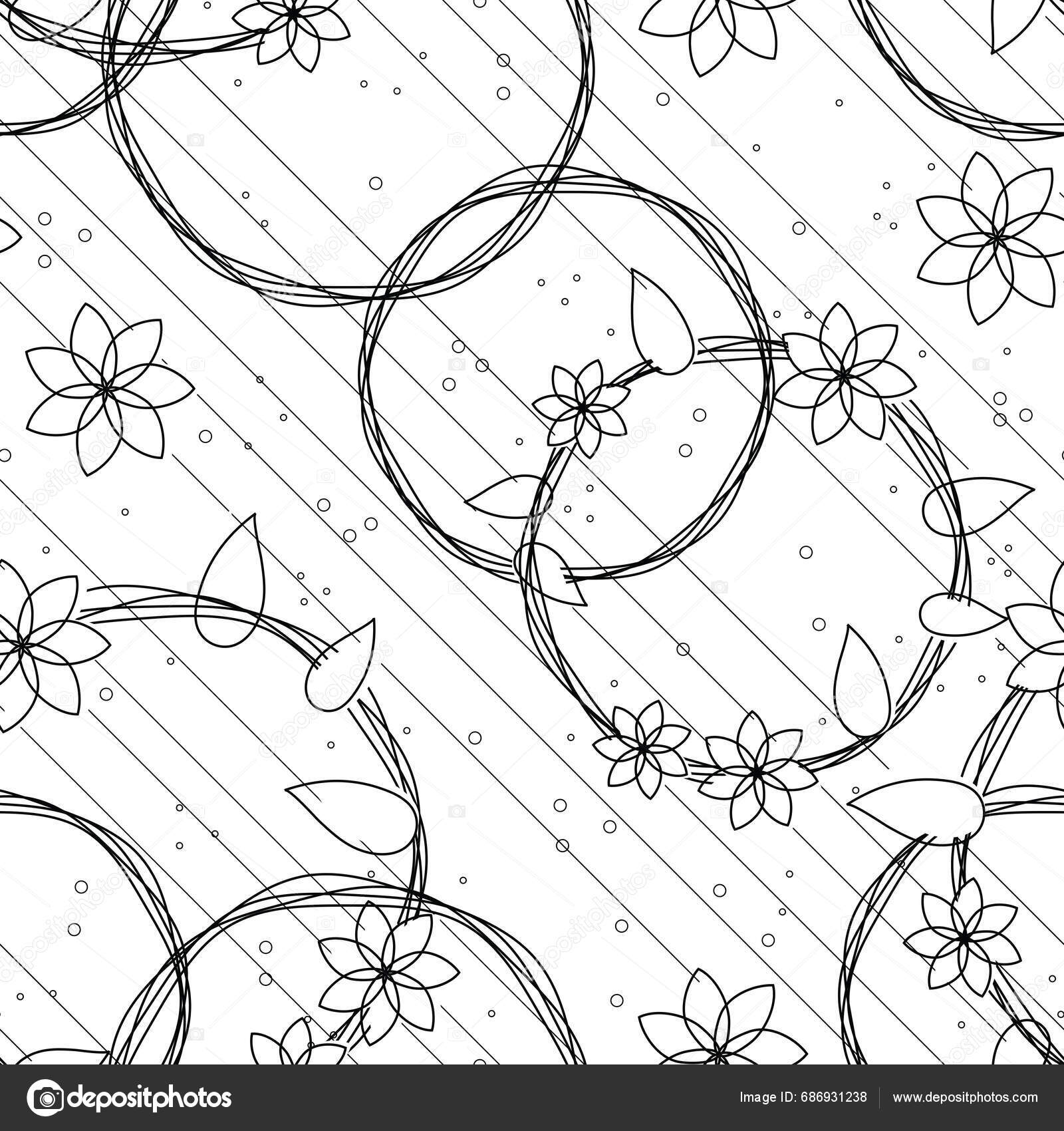 Cute Illustration Simple Circular Flower Wreath Minimalistic Flower ...