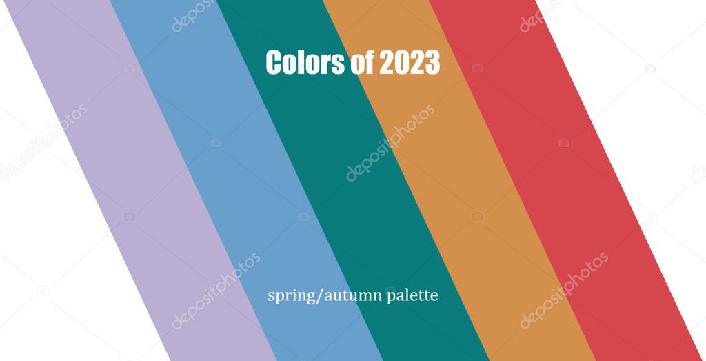 Tendencia color primavera otoño paleta 2023 en RGB. Color guía ...