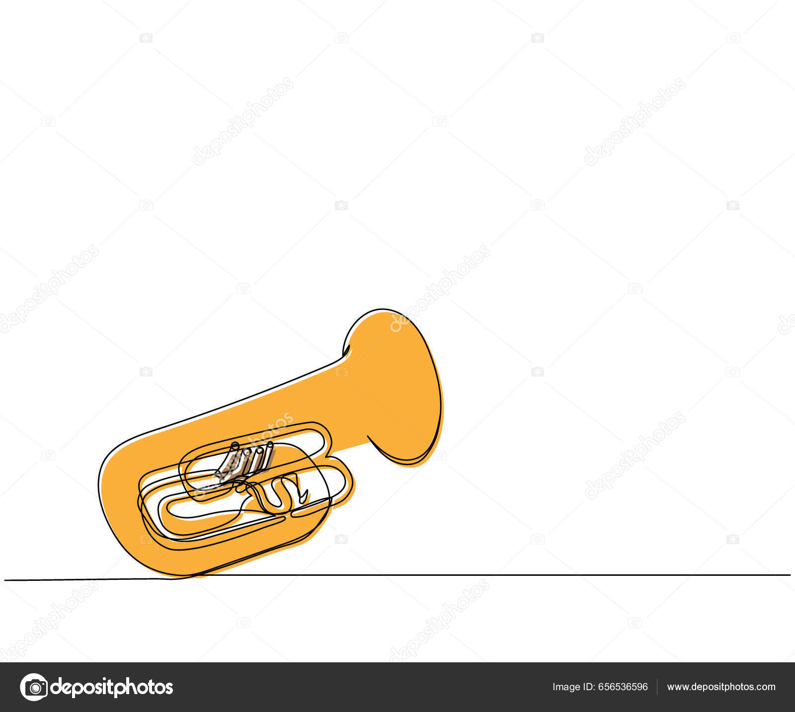 Simple Tuba Drawing