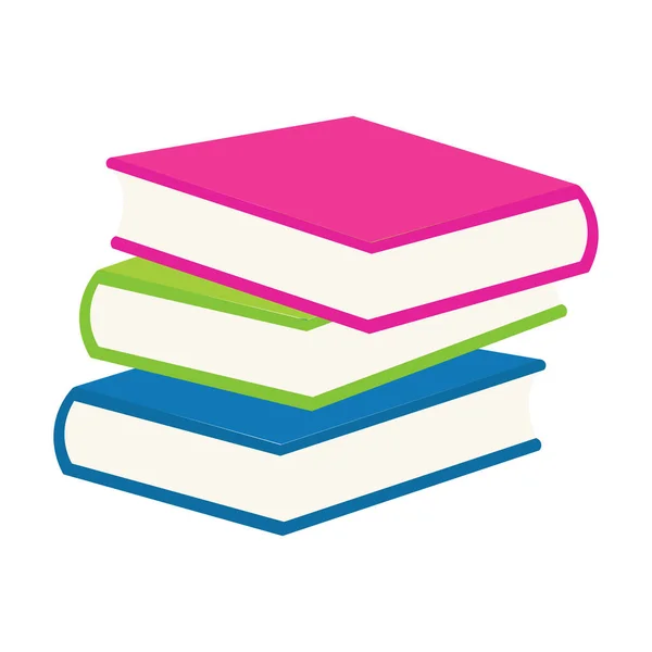 Book Icon Stacked Books Vector Illustration Isolated White Background ...