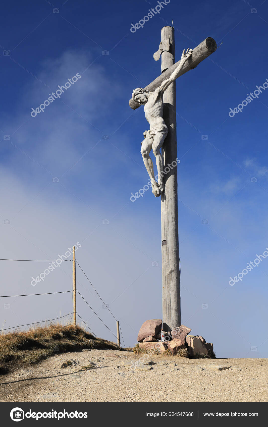 Jesus On Cross Side View Silhouette