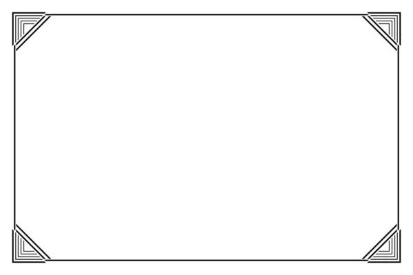 Rectangle Frame Border Design Simple Stripe Black White Background ...