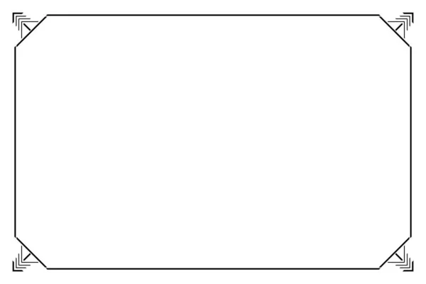 Rectangle Frame Border Design Simple Stripe Black White Background ...