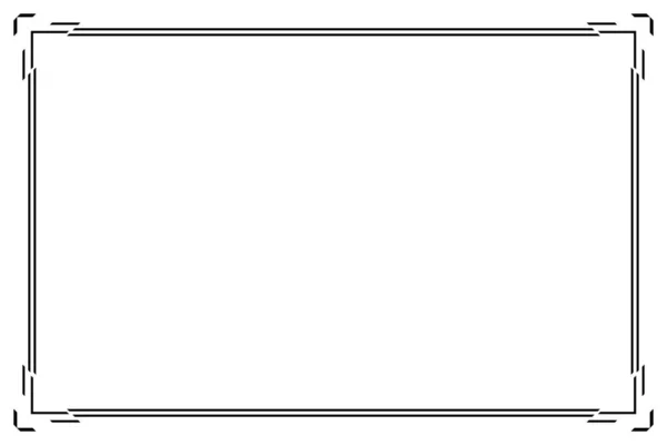 Rectangle Frame Border Design Simple Stripe Black White Background ...