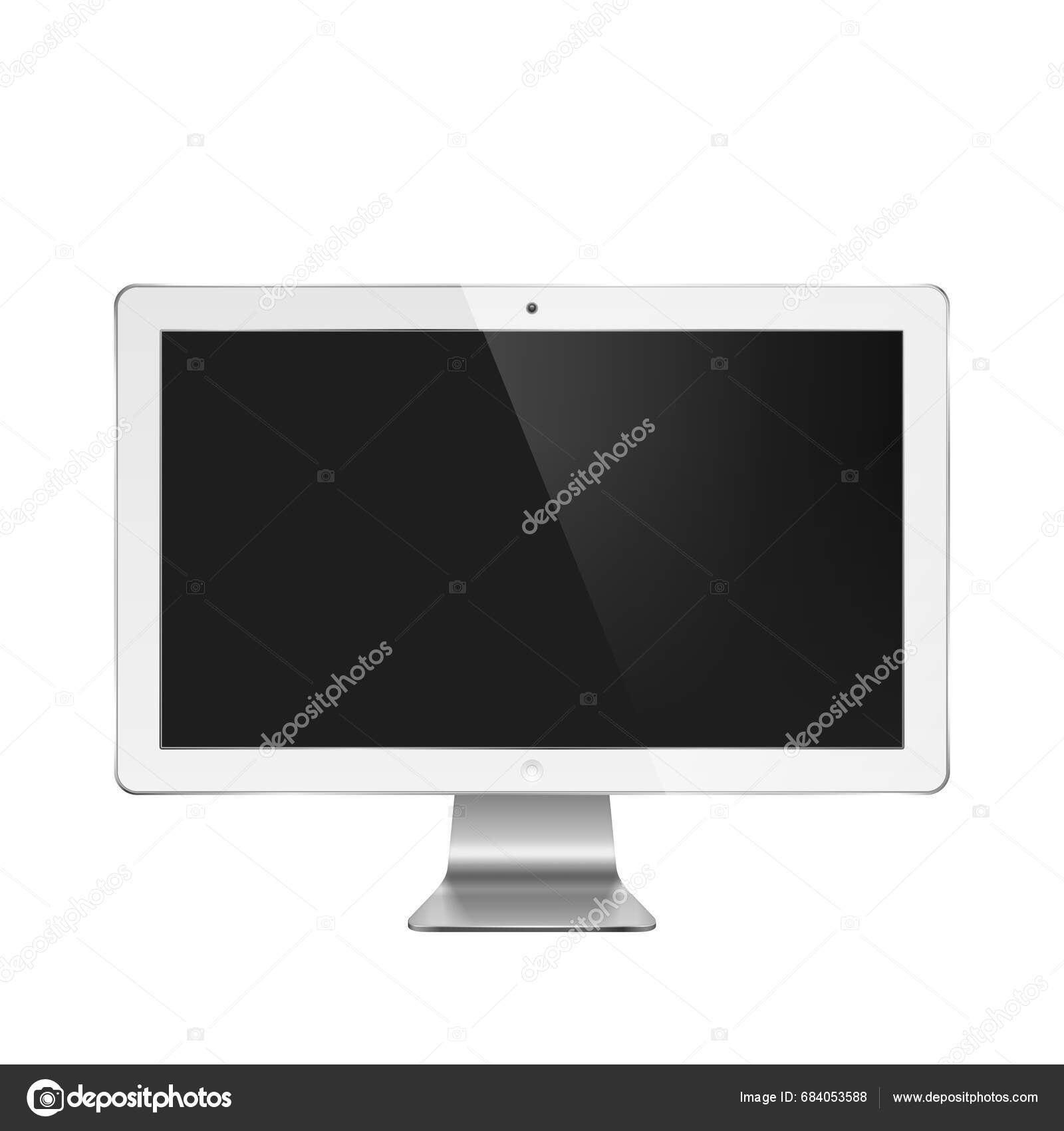 Realistic Vector Illustration Computer Monitor Blank Screen Stock Vector by ©vasabii777 684053588