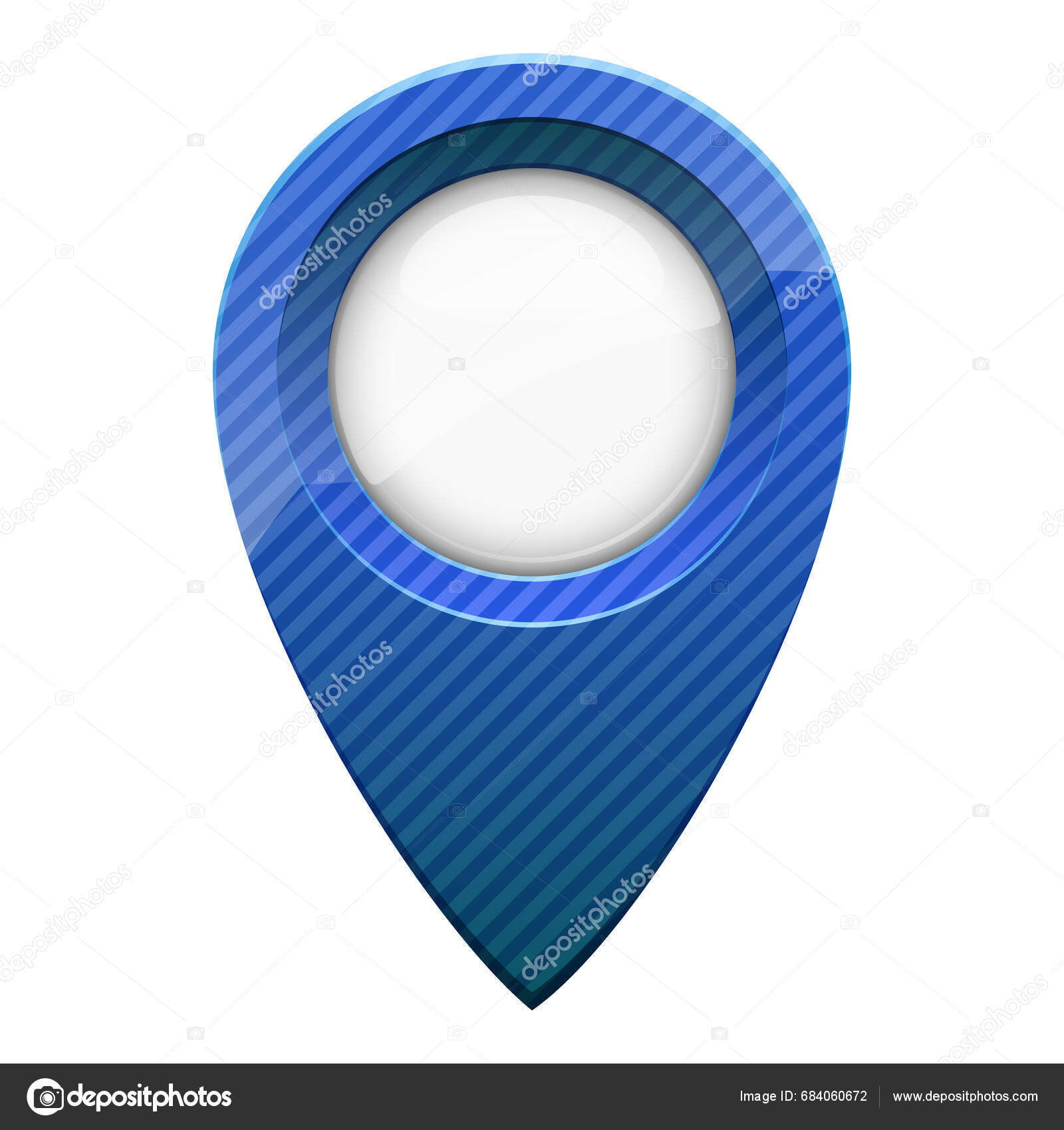 Vector Illustration Map Marker Isolated White Background Stock Vector ...