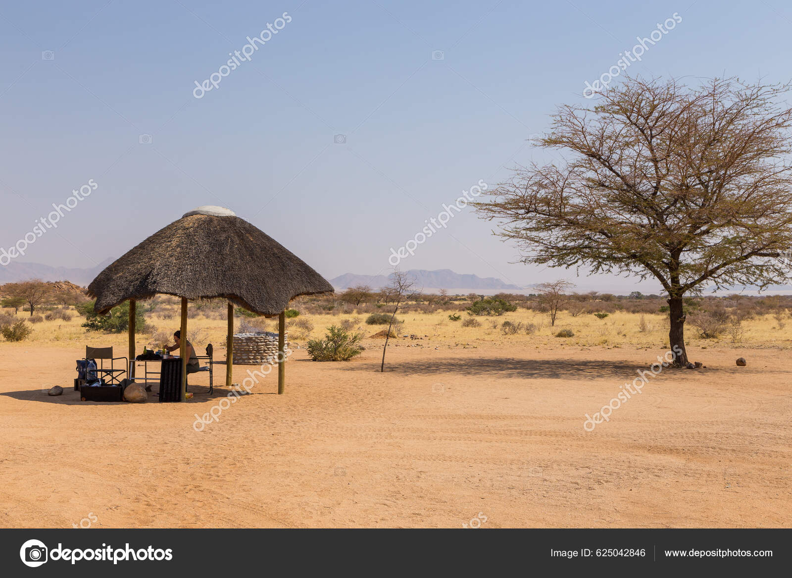 Solitaire Namibia October 2018 Girl Sitting Gazebo Campsite Solitaire ...