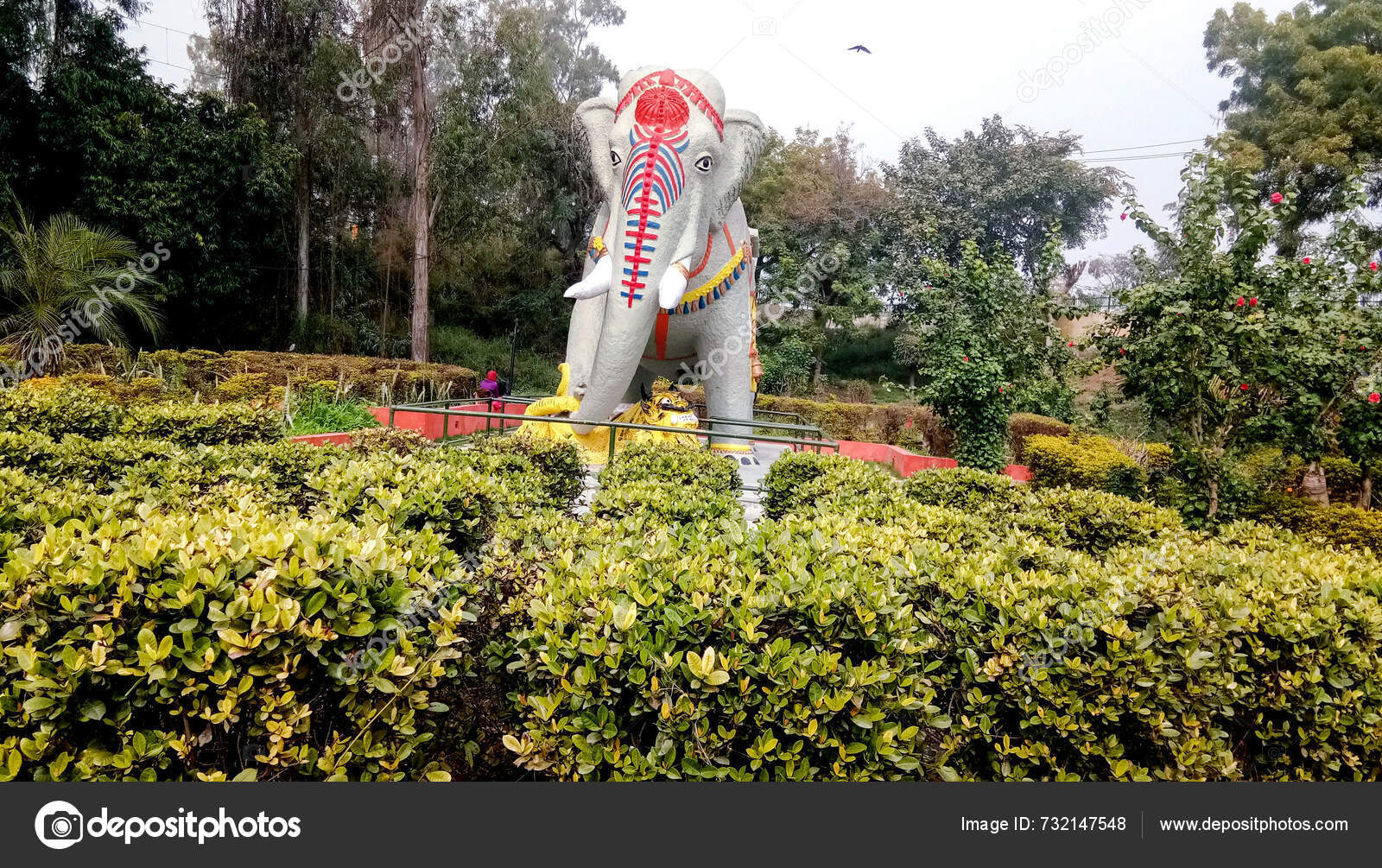 Lucknow India January 2020 Statue Elephant Ambedkar Memorial Park Hathi ...