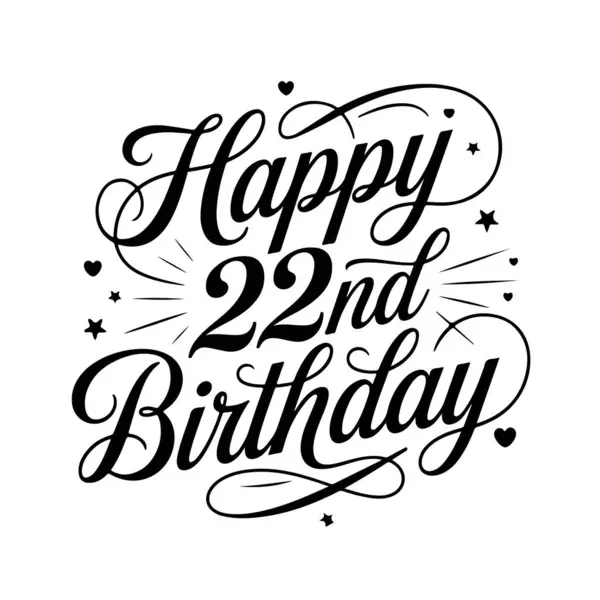 Happy 22nd birthday Vector Images | Depositphotos