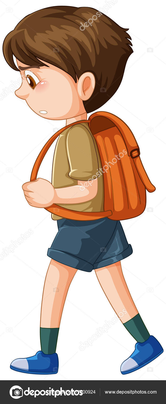 Side View Student Boy Illustration Stock Vector by ©interactimages ...