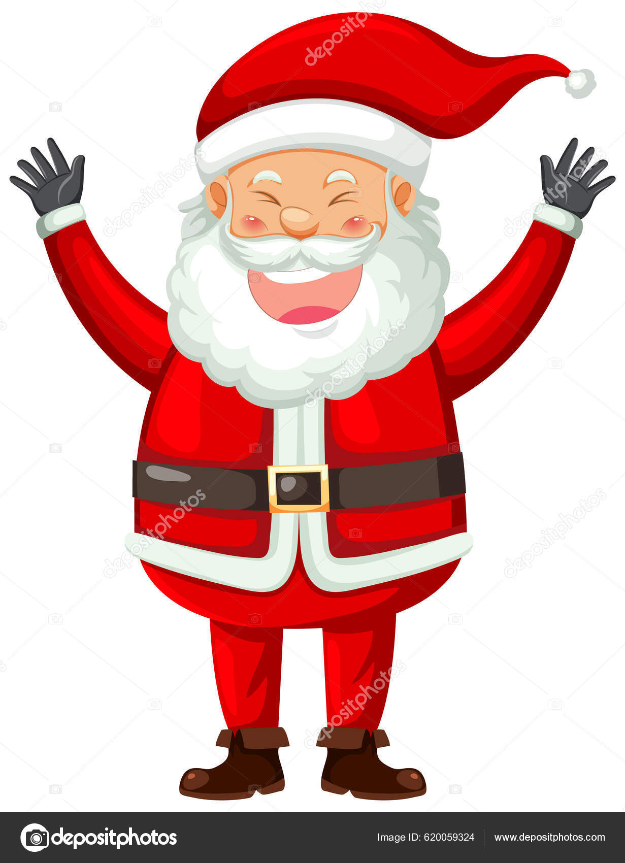 Happy Santa Claus Laughing Illustration Stock Vector by ©interactimages ...
