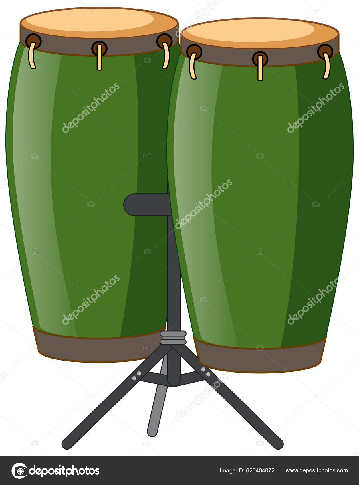 Conga Tambor Instrumento Musical Ilustración Vector de stock #620404072 ...