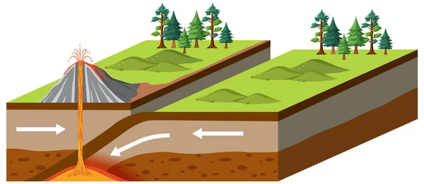 Three Types Tectonic Boundaries Illustration Stock Vector by ...
