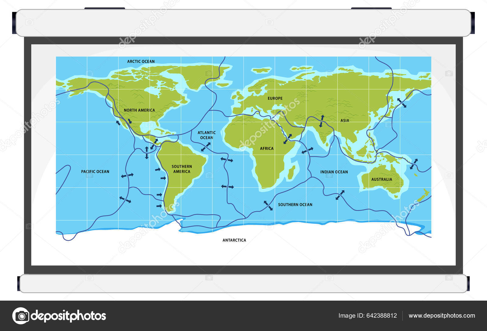 Ilustração Placas Tectónicas Formas Terrestres Vetor de ©interactimages ...