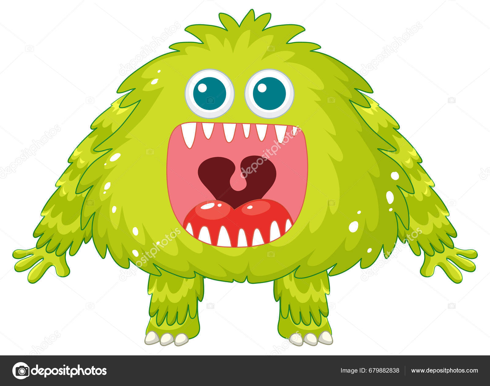 Cute Fuzzy Extraterrestrial Creatures Vibrant Vector Style Stock Vector ...