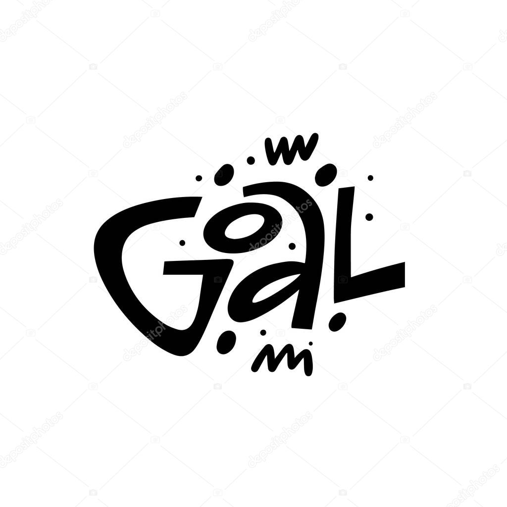 Señal de palabra de texto objetivo. Color negro letras de fuente ...