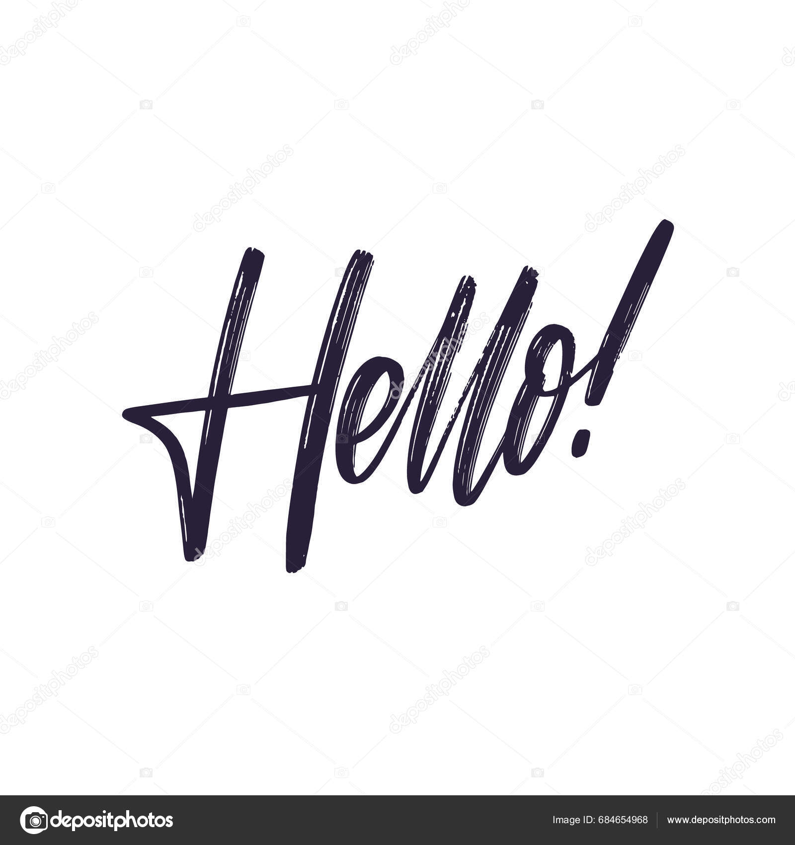 The Word Hello In Black