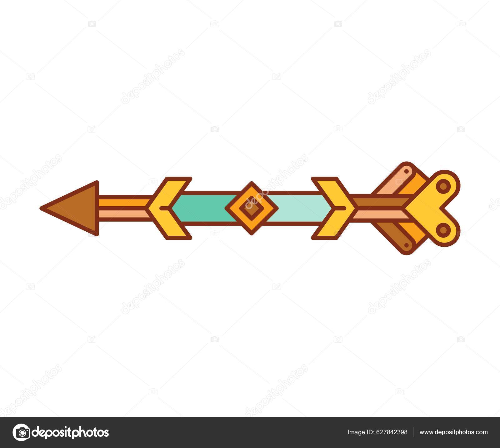 Arrow Weapon White Background Vector Illustration Stock Vector by ...