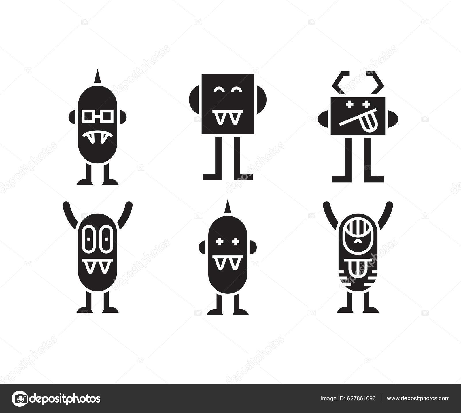 Funny Monster Characters Vector Illustration Stock Vector by ©loopang ...