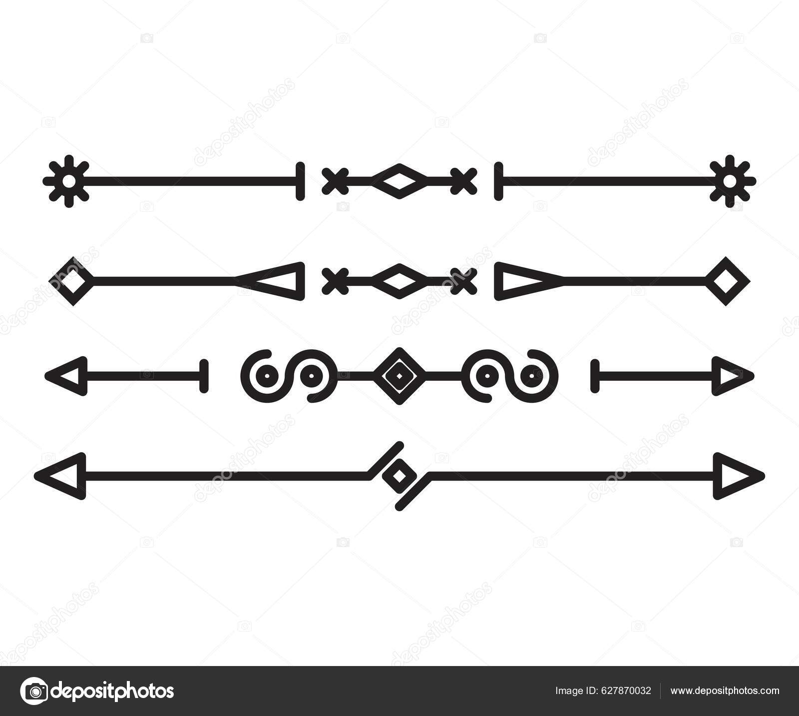 Text Dividers Separators Line Art Illustration Stock Vector by ©loopang ...