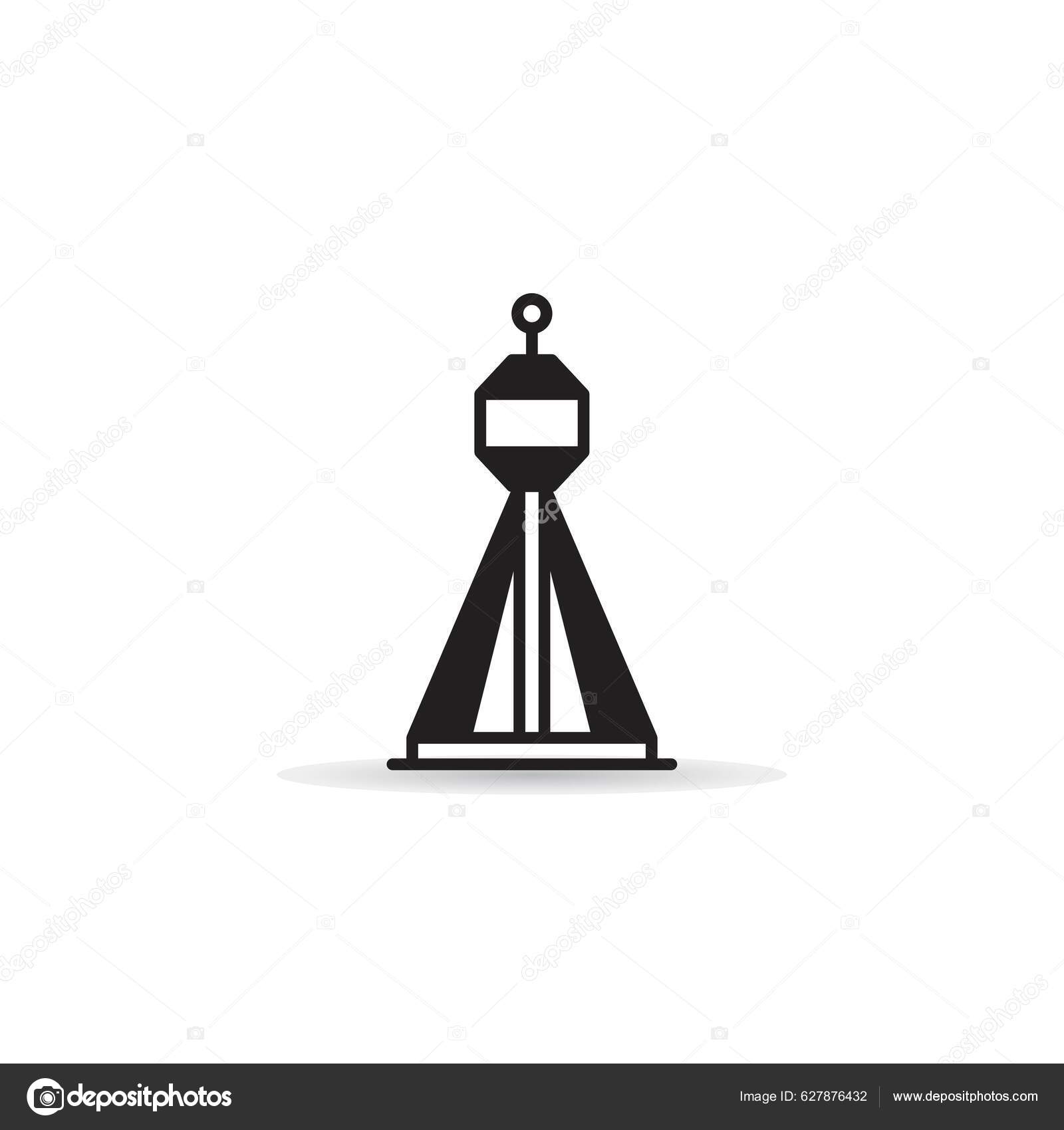 Ikon Menara Situs Sel Pada Latar Belakang Putih Vektor Stok oleh ...