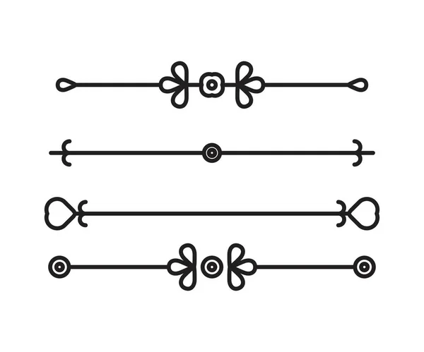 Divisores Texto Separadores Ilustração Arte Linha Vetor de stock de ...