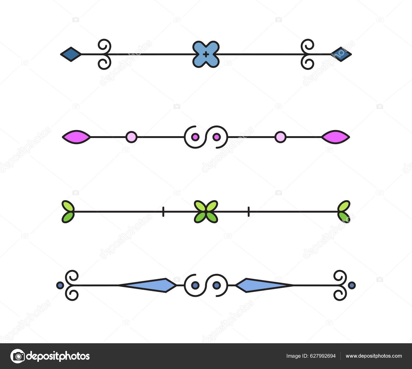 Decorative Text Dividers Separators Illustration Stock Vector Image by ...