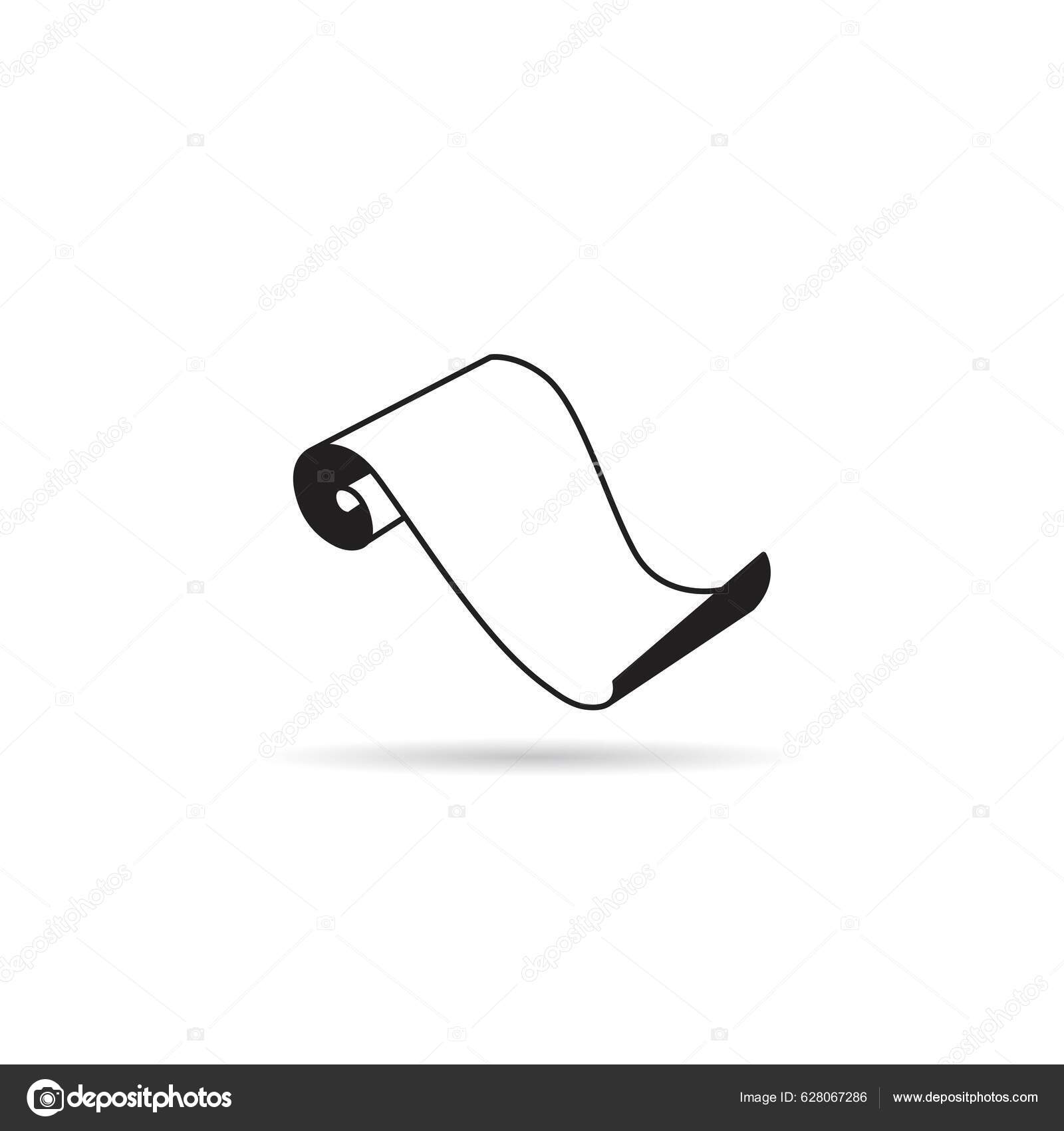 Pergamino Papel Desplazamiento Vector Ilustración Vector de stock por ...