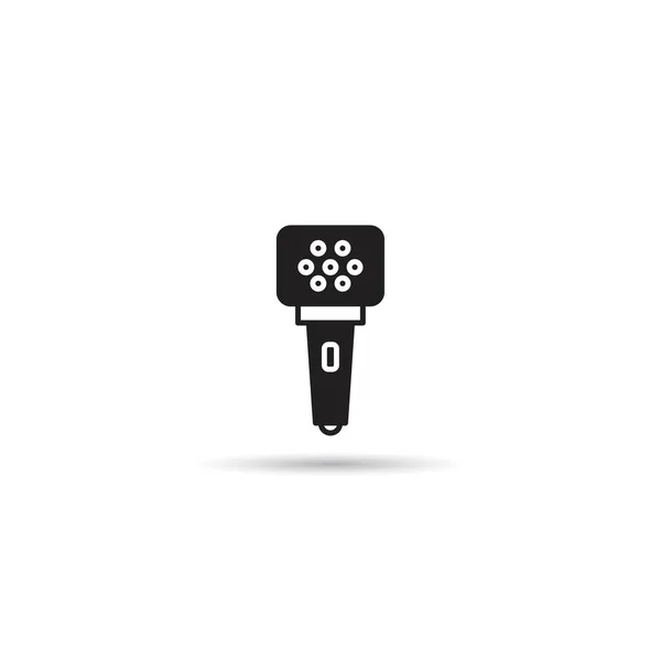 Microphone Icon White Background Stock Vector by ©loopang 645824776