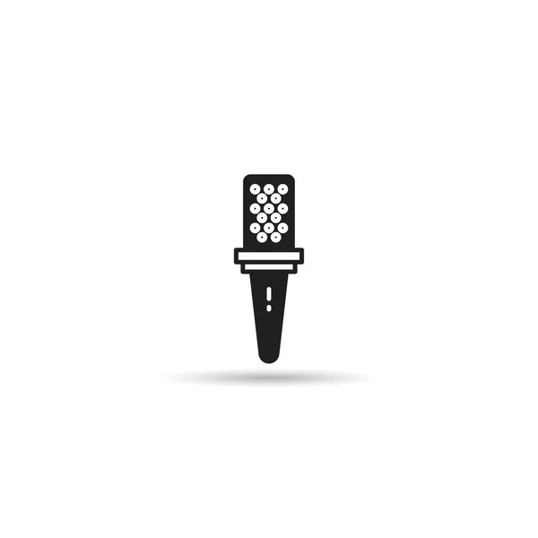 Microphone Icon White Background Stock Vector by ©loopang 645824048