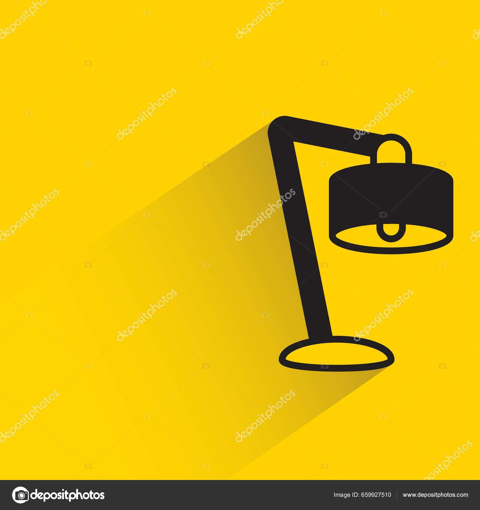 Lamp Shadow Yellow Background Stock Vector by ©loopang 659927510