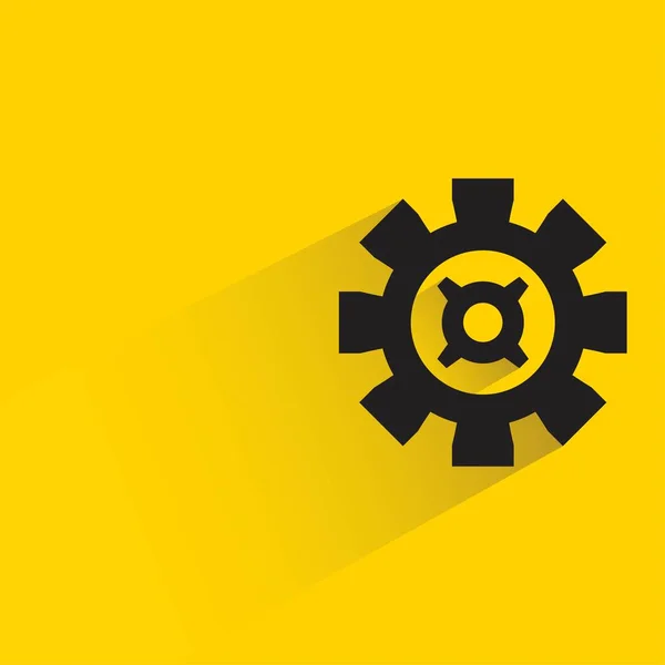 People Gear Icon Yellow Background Stock Vector by ©loopang 490299564