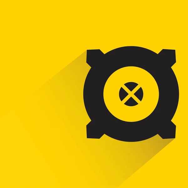 Donut Shadow Yellow Background Stock Vector by ©loopang 686772710