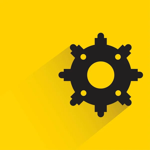 People Gear Icon Yellow Background Stock Vector by ©loopang 490299564